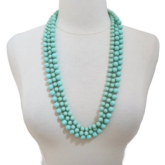 Vintage | Jewelry | Vtg 6s Long Plastic Beaded Necklace | Poshmark